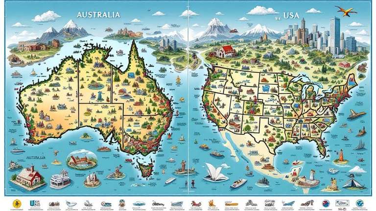 How Big Is Australia Compared to the USA? Size and Geographic ...