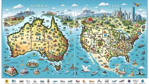 How Big Is Australia Compared to the USA? Size and Geographic ...